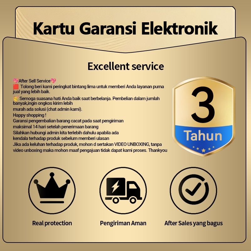 Jual Kartu garansi elektronik Garansi 3 Tahun -Kartu garansi untuk alat ...