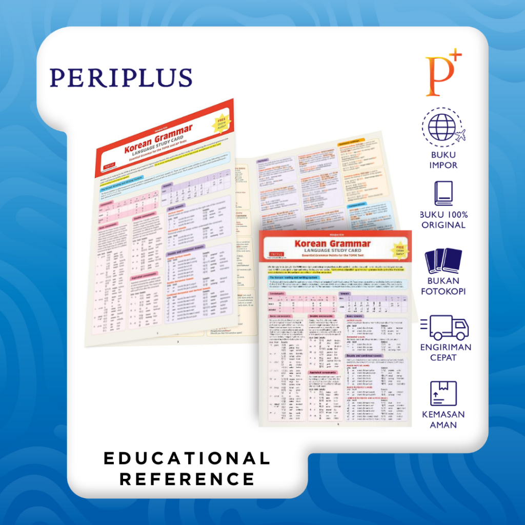 Jual Korean Grammar Language Study Card: Essential Grammar Points for ...