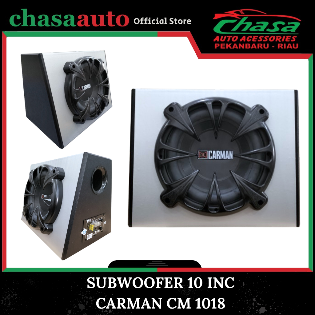 Jual (CHASA) SUBWOOFER AKTIF CARMAN 10 INCH INCI CM 1018 SPEAKER AUDIO MOBIL BASS BOX | Shopee ...