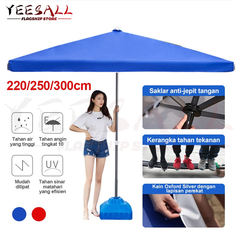 Jual Payung Pantai Tenda Jualan Jumbo Anti UV 250cm/Payung pantai Double layer Tenda cafe jualan ...