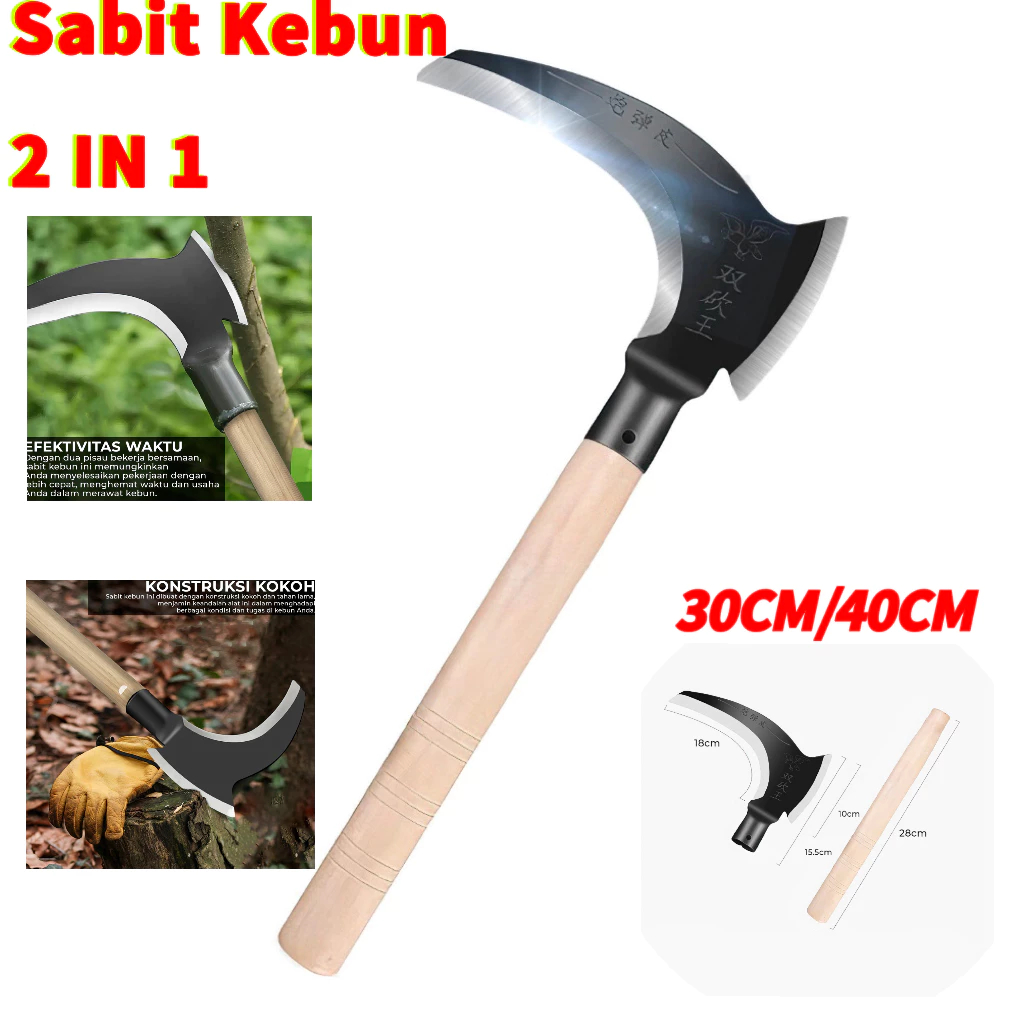 Jual Pemangkas Sabit kapak Ganda Pemangkas Rumput Multifungsi | Shopee ...