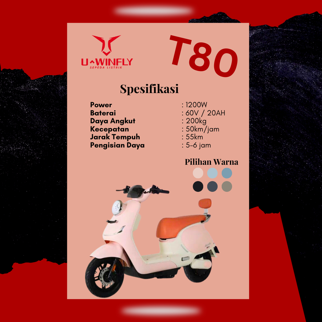Jual Sepeda Listrik Uwinfly Tipe T80 | Shopee Indonesia