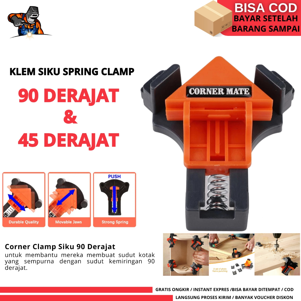 Jual Klem Siku Sudut Multifungsi Clamp Corner Frame 90 Derajat Klem ...