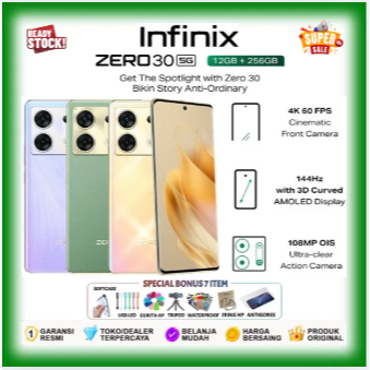 Jual Infinix zero 30 5g 12/256 gb Bergaransi fullset dan free bonus | Shopee Indonesia