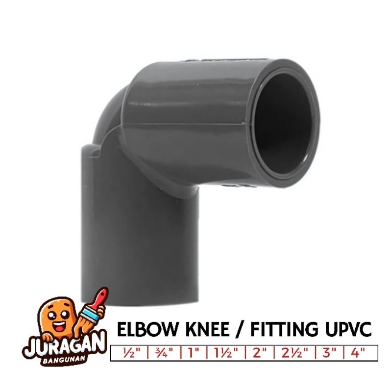 Jual Elbow Knee | Knee PVC | Sambungan Pipa L | Fitting Pipa L ½" / ¾" / 1" / 1½" / 2" / 2½" / 3 ...