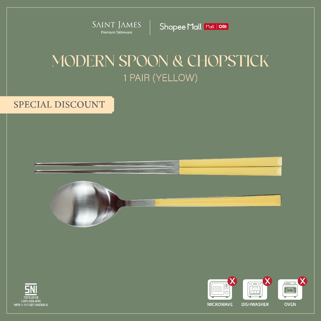 Jual Saint James Modern Spoon & Chopstick - Sendok dan Sumpit | Shopee ...