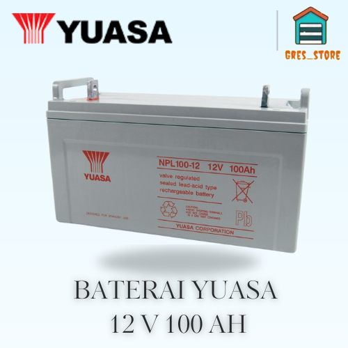 Jual YUASA AKI KERING NP 100 - 12 ACCU 12V 100AH - BATERAI BATTERY VRLA ...