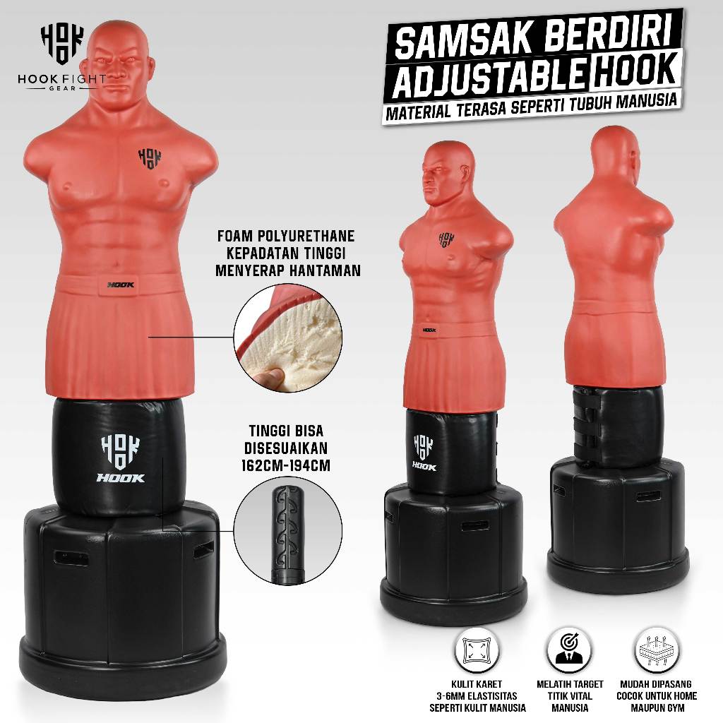 Jual Samsak Berdiri Hook Boxing Bob Dummy Manusia Hook Boneka Boxing ...