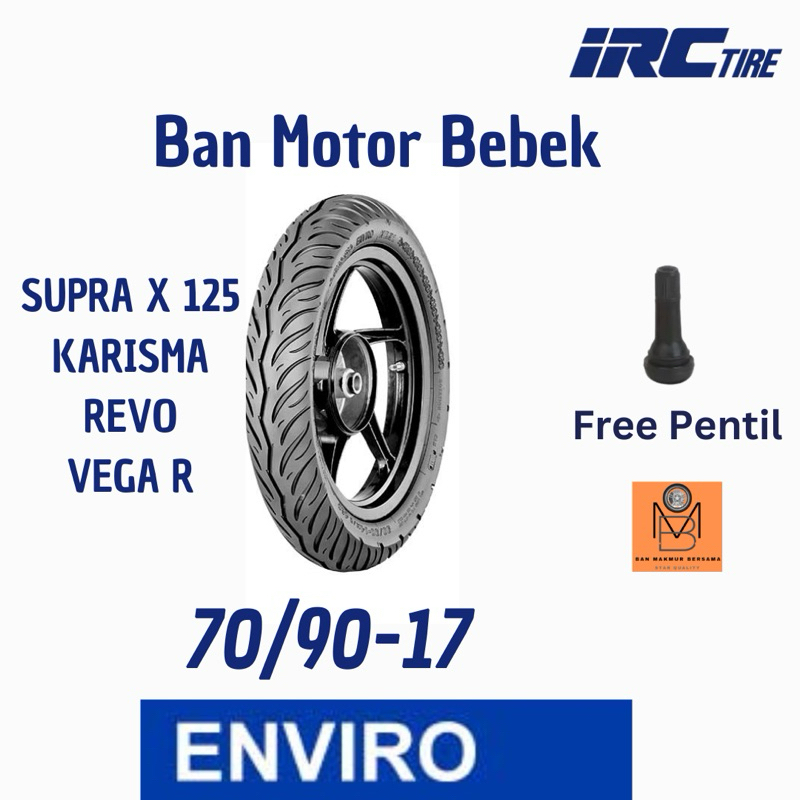 Jual Ban Motor Satria FU / IRC Enviro 70/90 Ring17 Tubeless Tahun 2025 | Shopee Indonesia