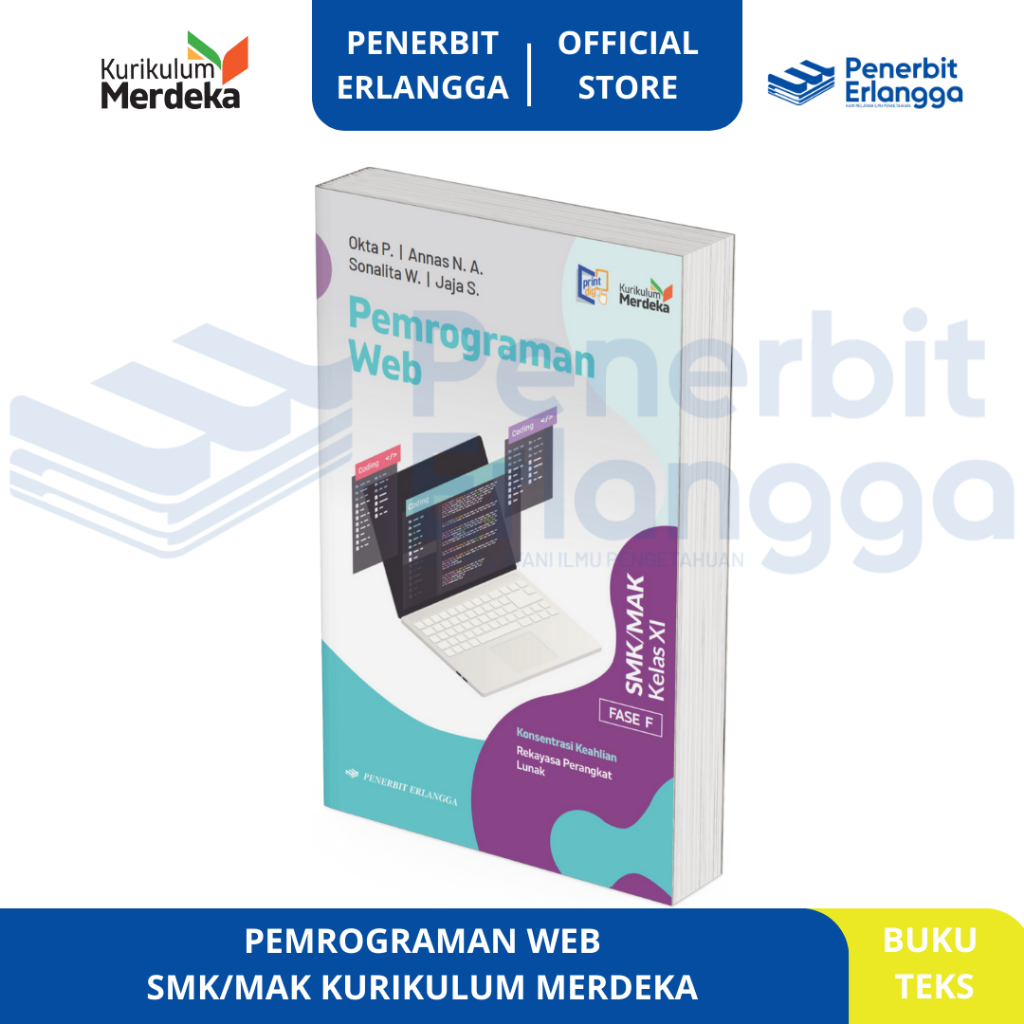 Jual [Erlangga Official] Pemrograman Web Kk Rekayasa Perangkat Lunak Smk Kelas 11 - Kurikulum ...