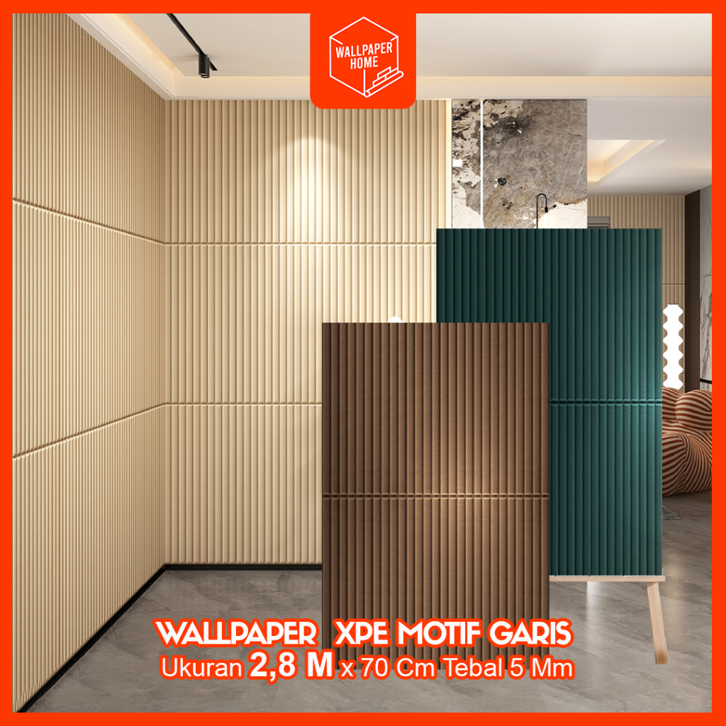 Jual Wallpaper Dinding Silinder Bahan Kulit Sticker Foam Ukuran 70 x ...