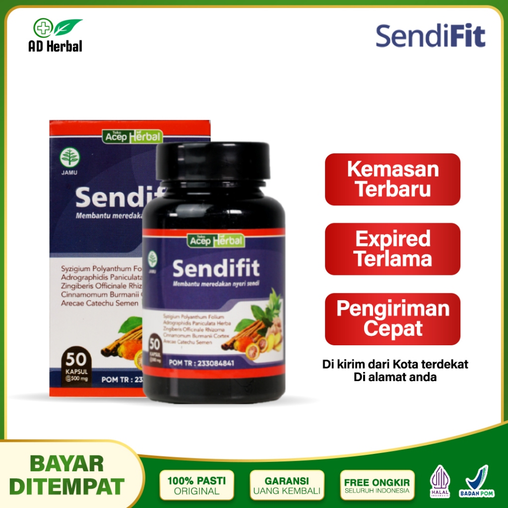 Jual Sendifit Kapsul Obat Herbal Asam Urat Rematik Sakit Lutut Pinggang ...