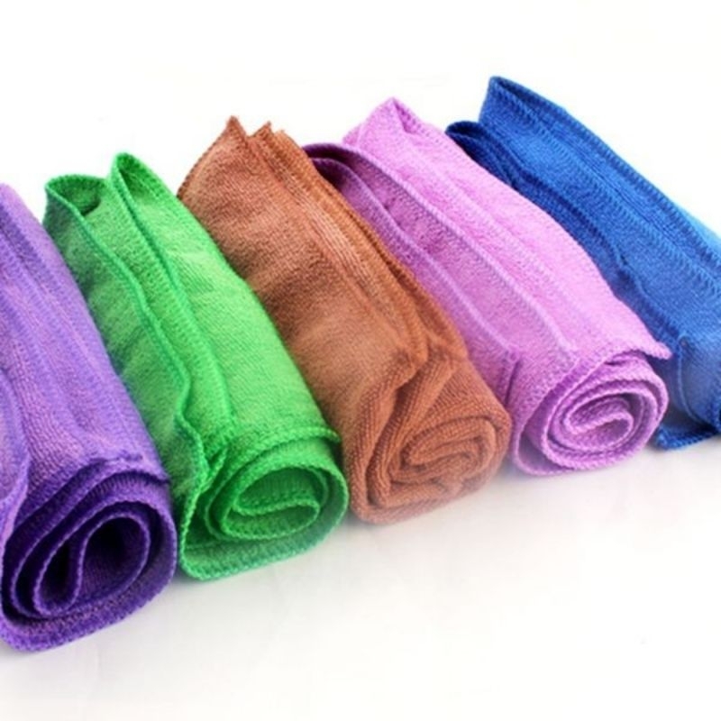 Jual Lap Fiber Microfiber Tebal Warna Warni Bahan Halus 30x30CM Kain ...