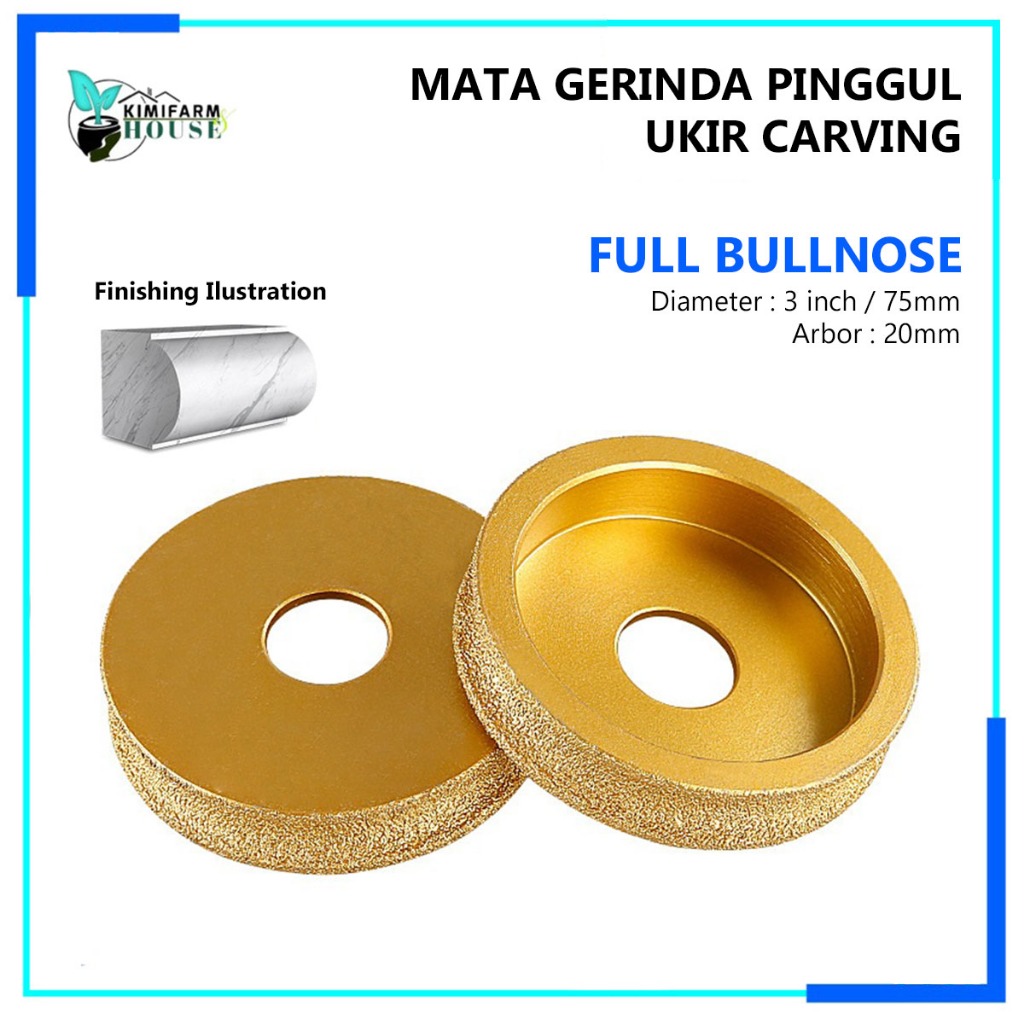 Jual Mata Pinggul Granit Roda Bevel Full Bullnose 10mm Diamond Grinding ...