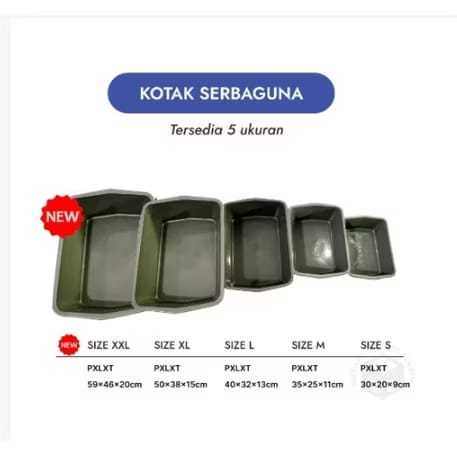 Jual Baskom BakTahu S M L XL Kotak Segi Persegi Pasir Kotoran Pup Poop ...