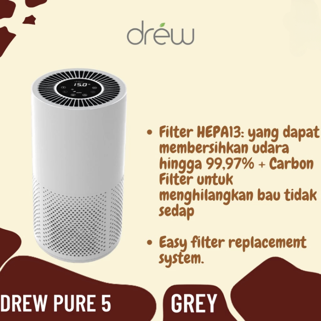 Jual DREW Air Purifier - PURE 5 / Pembersih Udara / Purifier Hepa ...