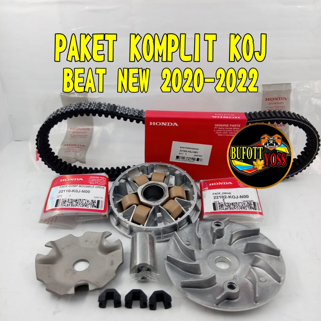 Jual PAKET KOMPLIT BEAT NEW 2020-2022 RUMAH ROLLER ASSY KOJ VANBELT DAN KIPAS CVT KOJA GENIO ...