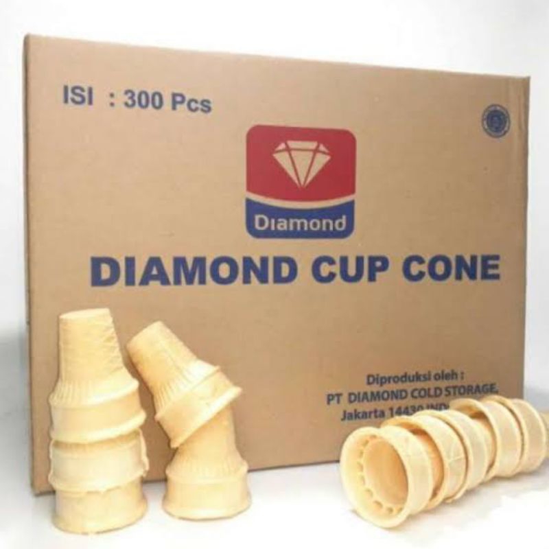 Jual Cone Ice Cream Diamond 1 Dus Isi 300pcs | Shopee Indonesia