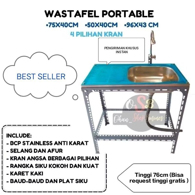 Jual [ INSTAN ] Paket Lengkap Kitchen Sink Stainles/Bak Cuci Piring ...