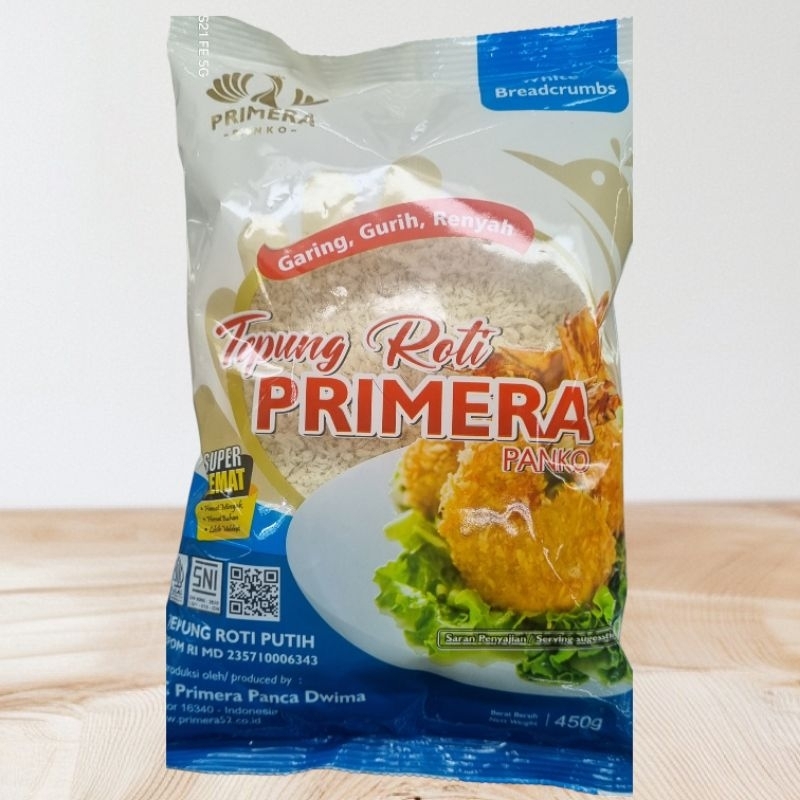 Jual Primera Panko Tepung Roti Putih Garing, Gurih, Renyah 450gr ...