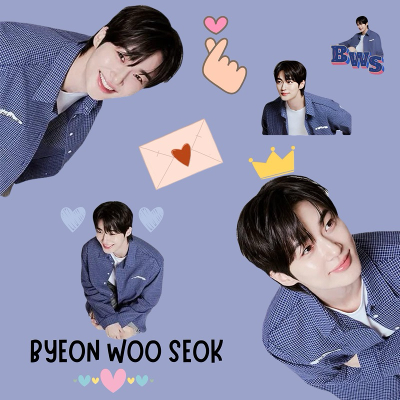Jual Sticker BYEON WOO SEOK ( non cut ) | Shopee Indonesia