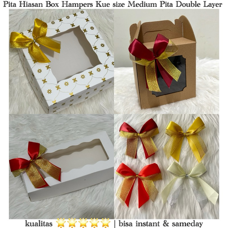 Jual Pita Hampers Box Kue Pita Double Layer size MEDIUM Pita Siap Tempel Kotak Kue | Shopee ...