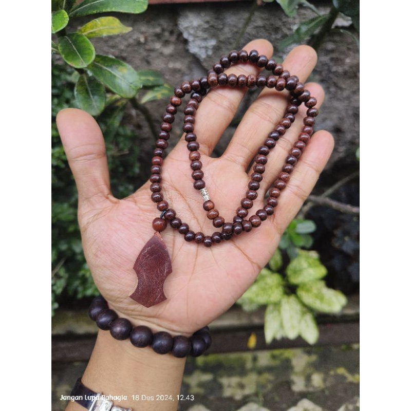 Jual Kalung liontin galih kayu setigi wulung model terompah butiran ...