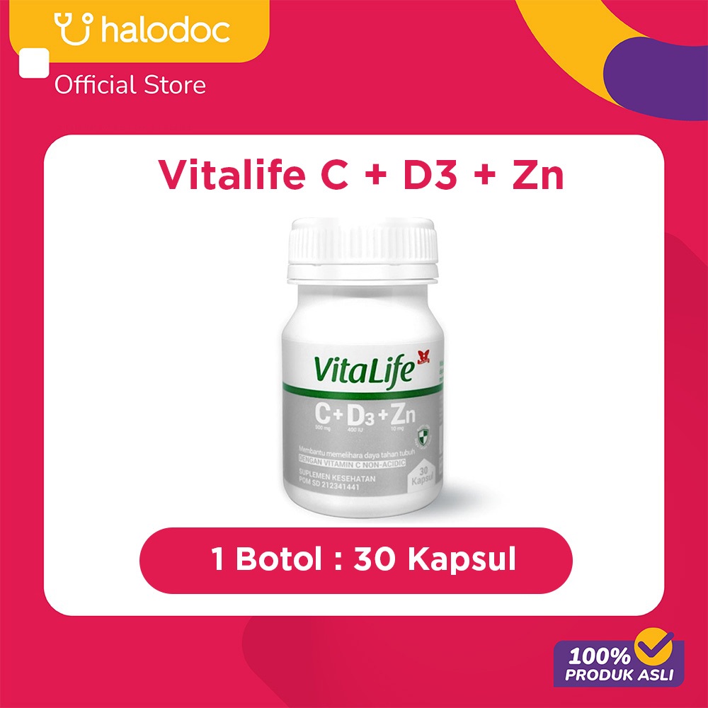 Jual Vitalife C + D3 + Zn 30 Kapsul | Shopee Indonesia