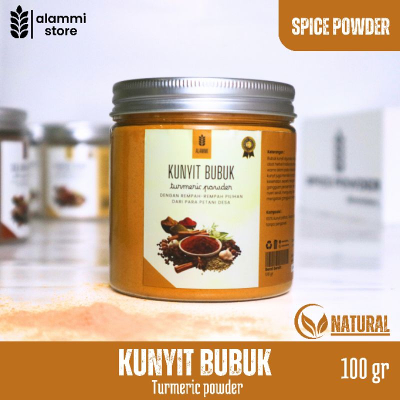 Jual Bubuk Kunyit Turmeric Powder 100 gr Tanpa Pengawet Tanpa Campuran ...
