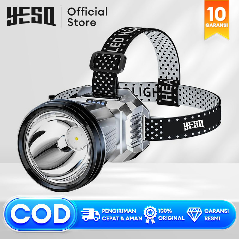 Jual YESQ Senter Kepala Headlamp Flashlight Motion Sensor Emergency LED ...