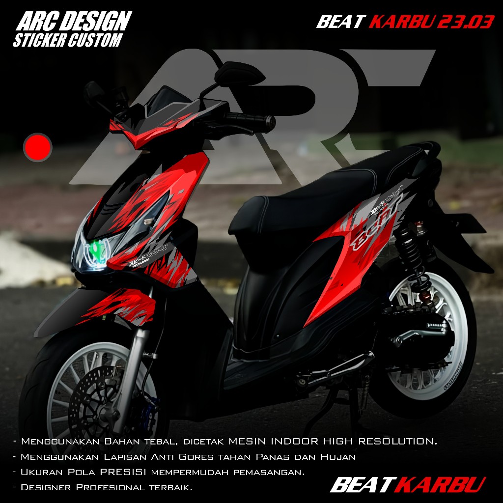Jual (COD PROMO) TERBARU Decal Sticker Honda Beat Karbu Full Body ...