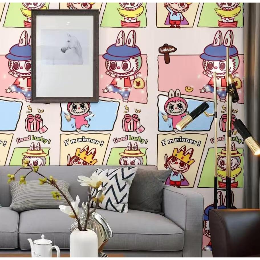 Jual Wallpaper Sticker Dinding Motif LABUBU | Shopee Indonesia