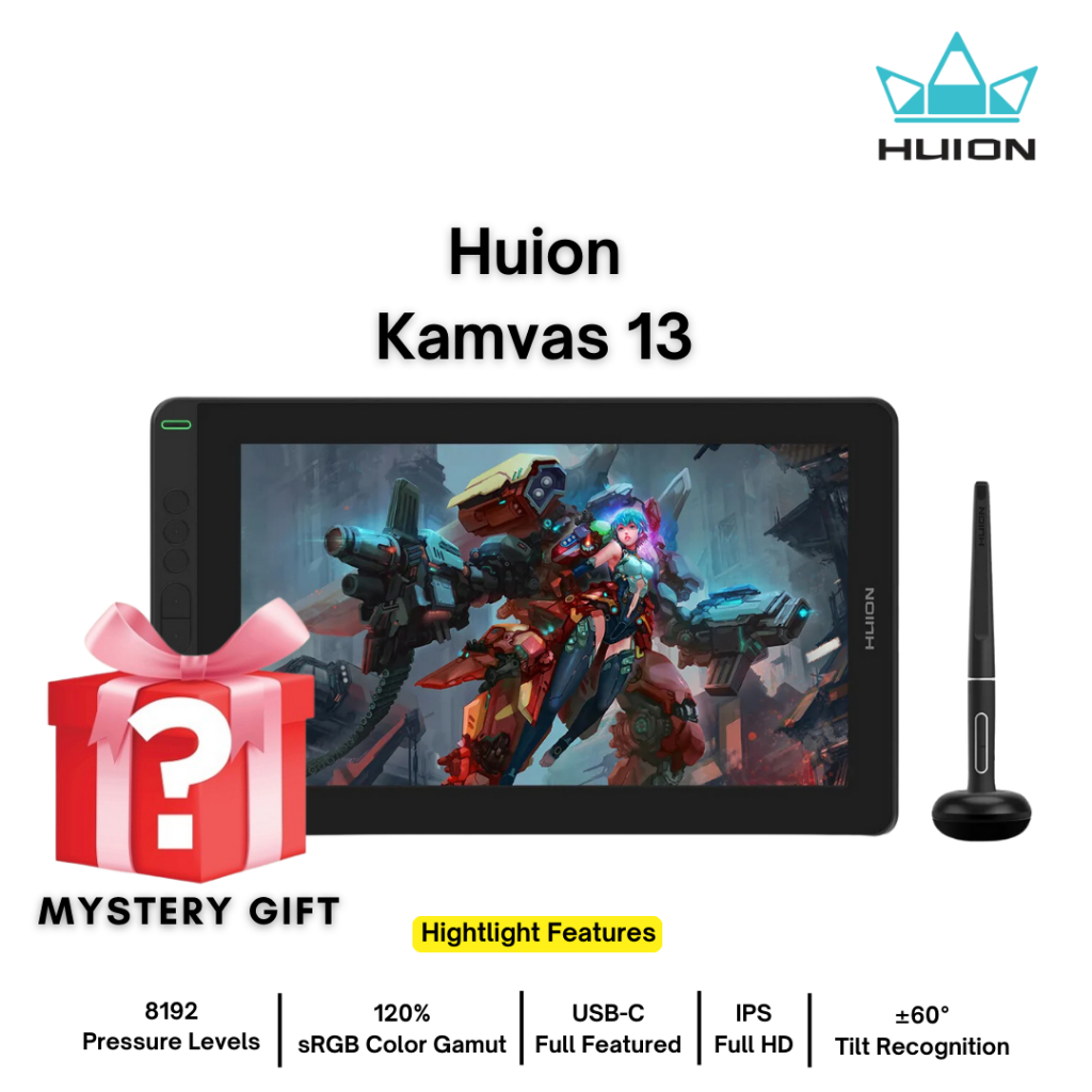 Jual Huion Kamvas 13 (GS-1331) Pen Tablet display Bonus ProGlove dan Softcase | Shopee Indonesia