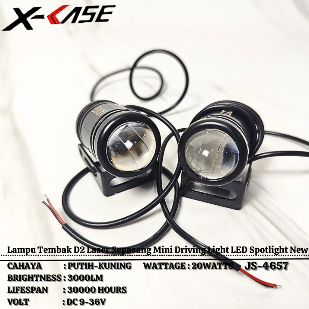 Jual Lampu Tembak X Case D2 Laser Sepasang Mini Driving Light LED ...
