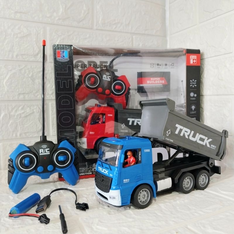 Jual mainan dump truck remote control truck alat berat | Shopee Indonesia