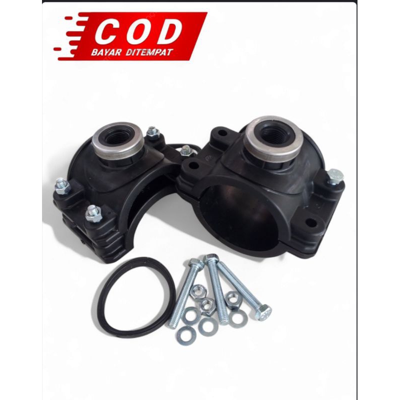 Jual sambungan pipa hdpe claim saddle ukuran 75 x 20 mm atau 2.5 x 1/2 ...