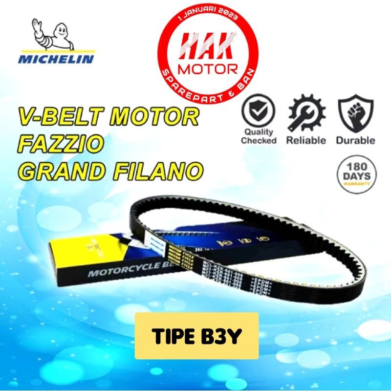 Jual V-BELT MICHELIN ( B3Y ) YAMAHA FAZZIO GRAND FILANO . HIGH QUALITY ...