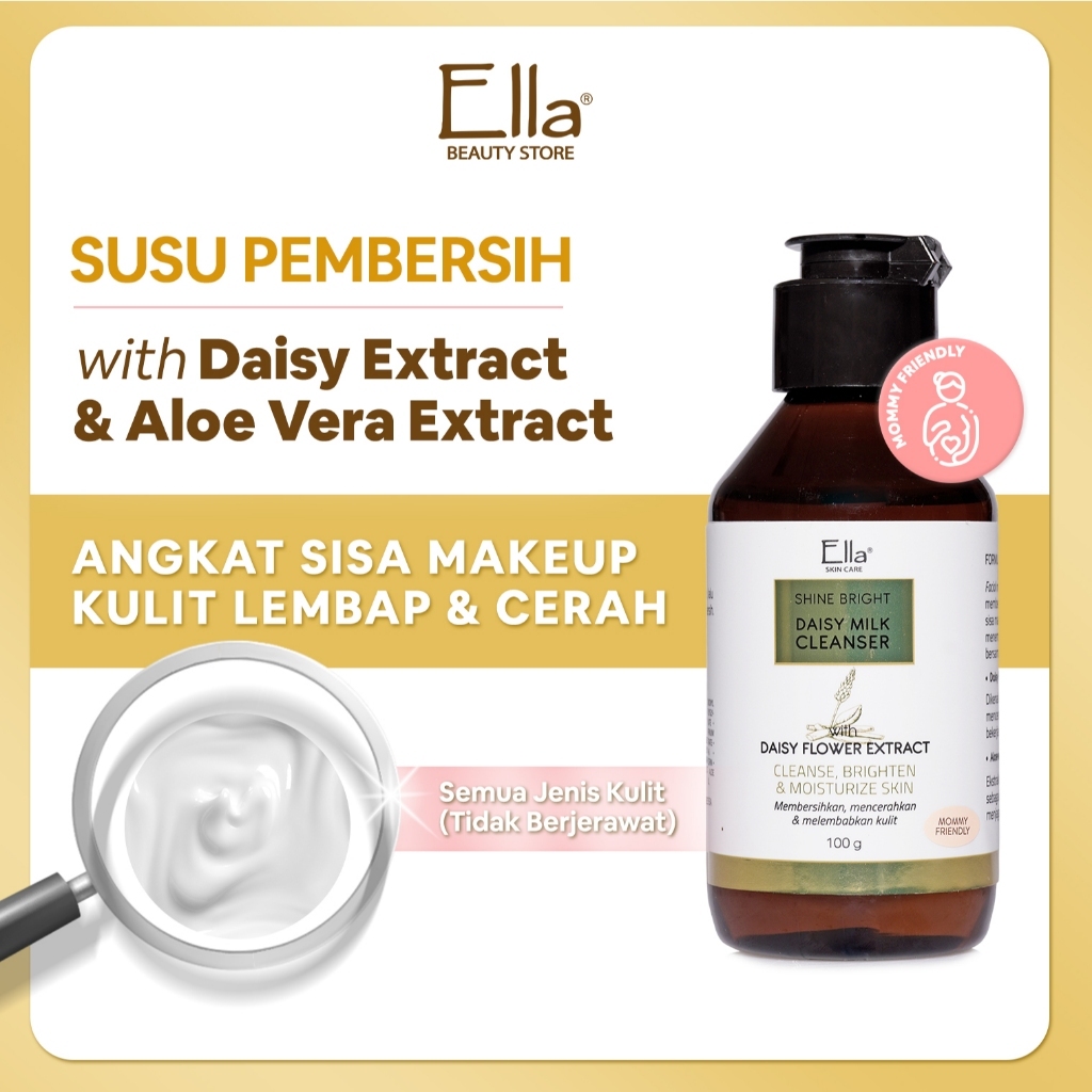Jual Ella Skincare Shine Bright Daisy Milk Cleanser | Shopee Indonesia