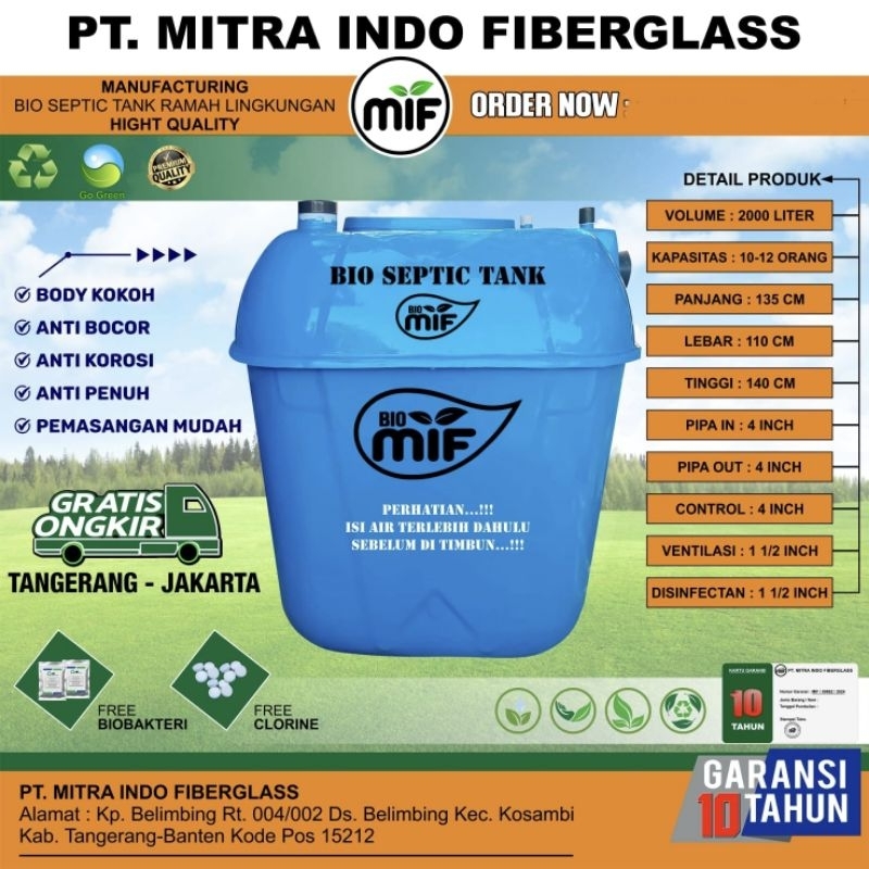 Jual septic tank 2000 liter bio mif | Shopee Indonesia