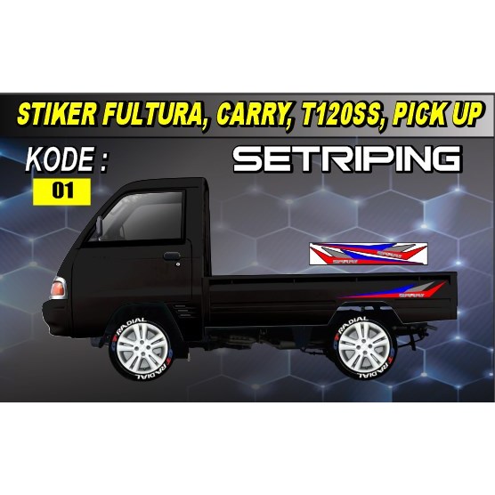 Jual stiker decal mobil suzuki carry pick up , stiker mobil pick up variasi stiker | Shopee ...