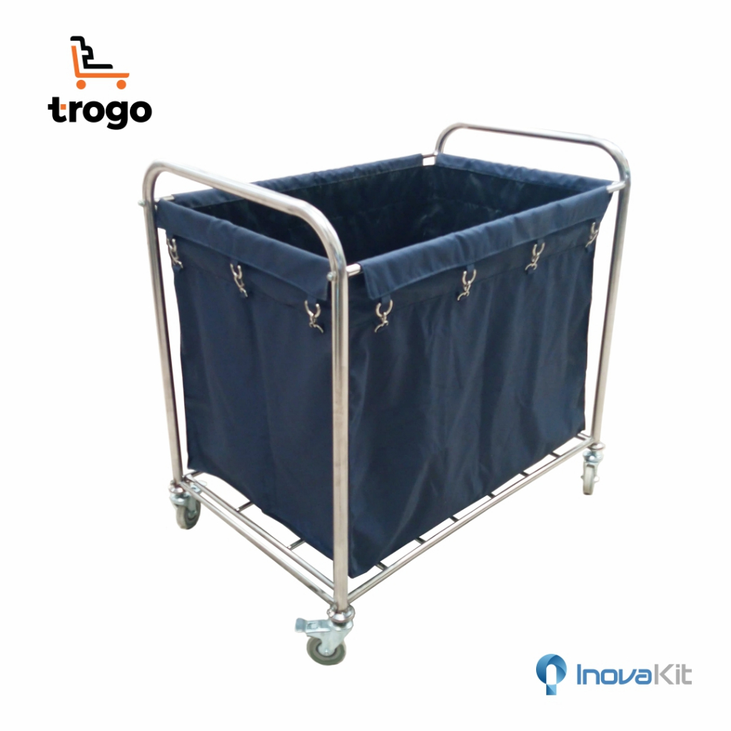 Jual Troli laundry kotak Trolley Linen Troly cucian hotel cart | Shopee ...