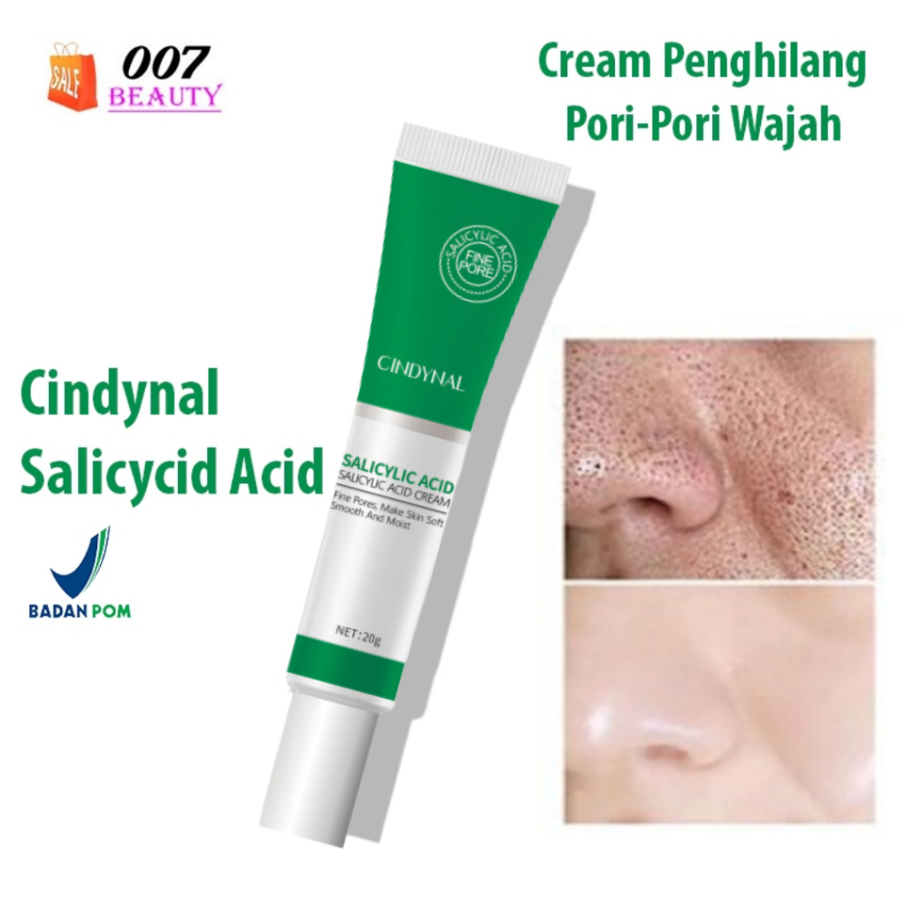 Jual BPOM CINDYNAL Cream Pori/Jerawat Salicylic Acid 20ml | Shopee Indonesia