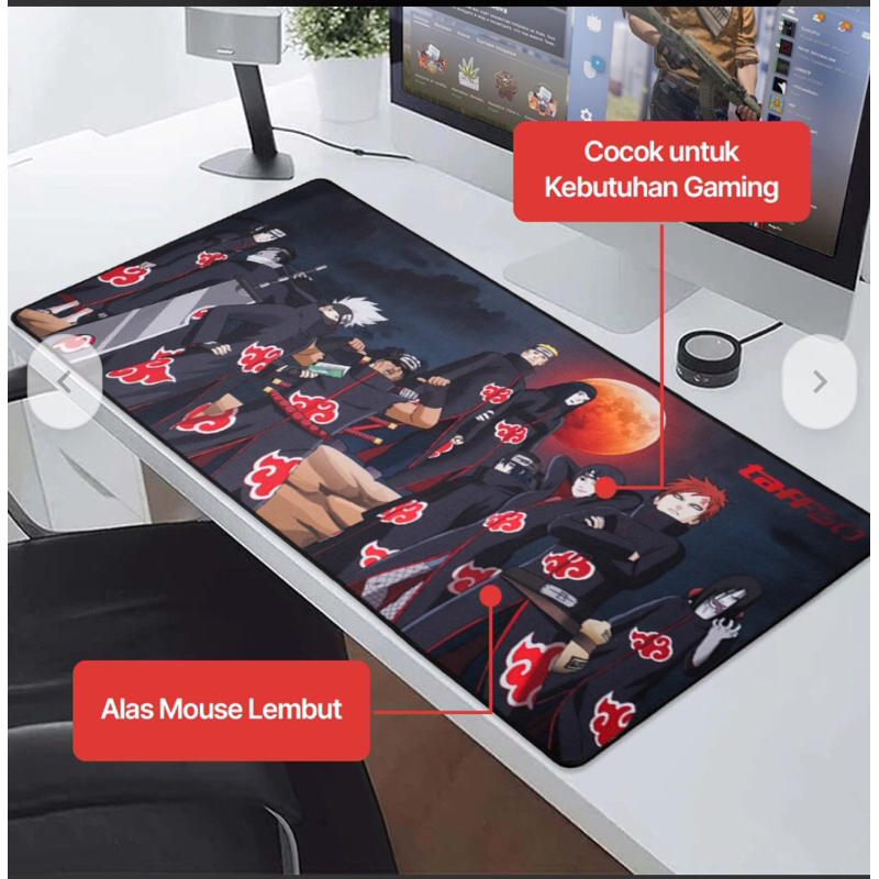 Jual Taffgo Gaming Mouse Pad Rubber XL Desk Mat Naruto 800x400x2mm ...