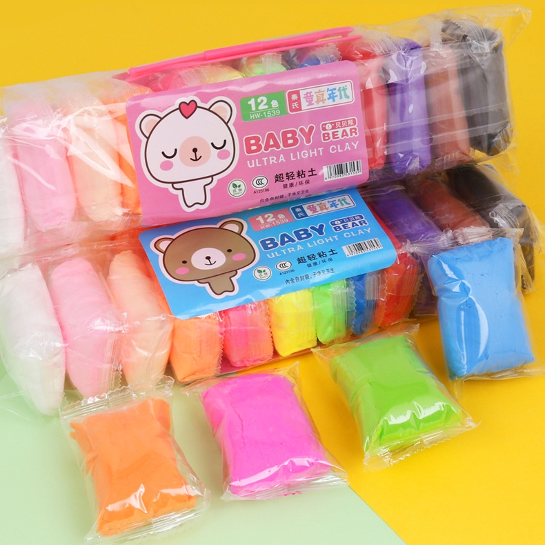 Jual 1 SET MAINAN CLAY PLASTISIN UNTUK ANAK ISI 12 & 24 WARNA MAINAN ...