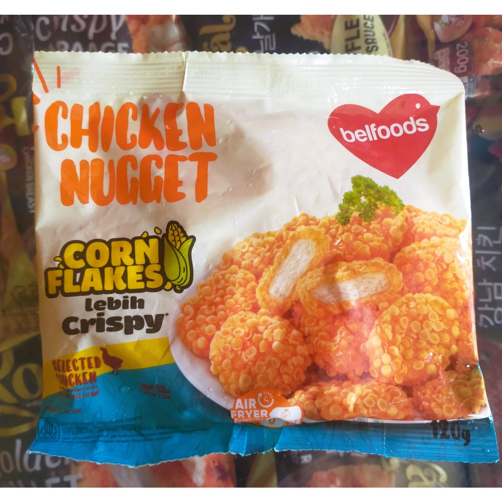 Jual Belfoods Chicken Nugget Corn Flakes 120 gr | Shopee Indonesia