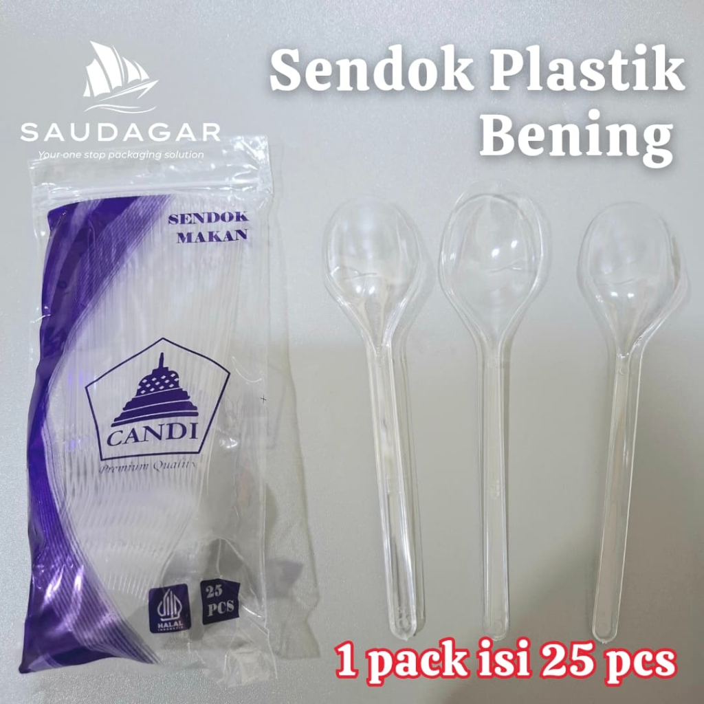 Jual Sendok plastik bening dan hitam isi 25 pcs | Shopee Indonesia