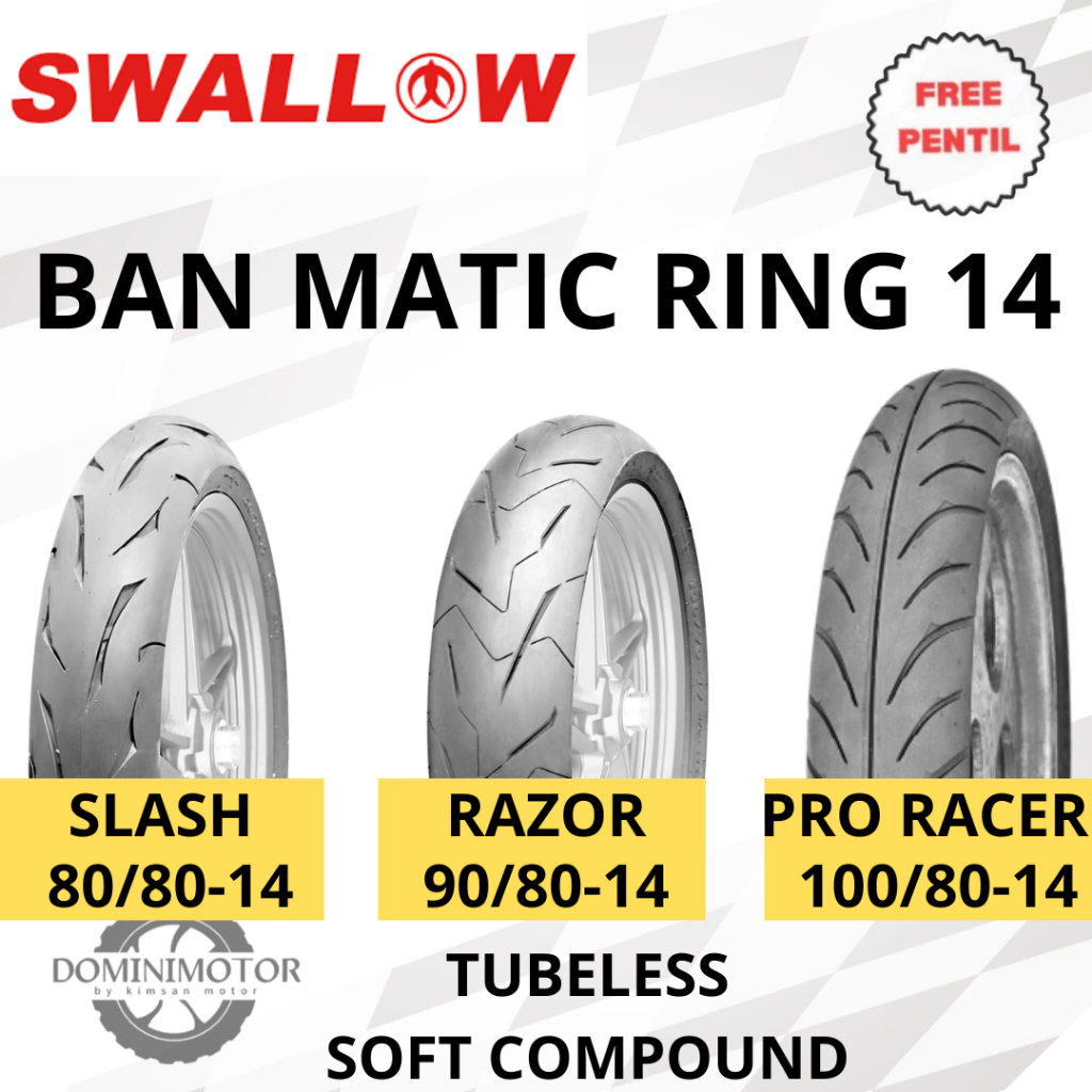 Jual Ban Motor Ring 14 Ban Motor Ring 14 Tubeless SWALLOW Slash Pro ...