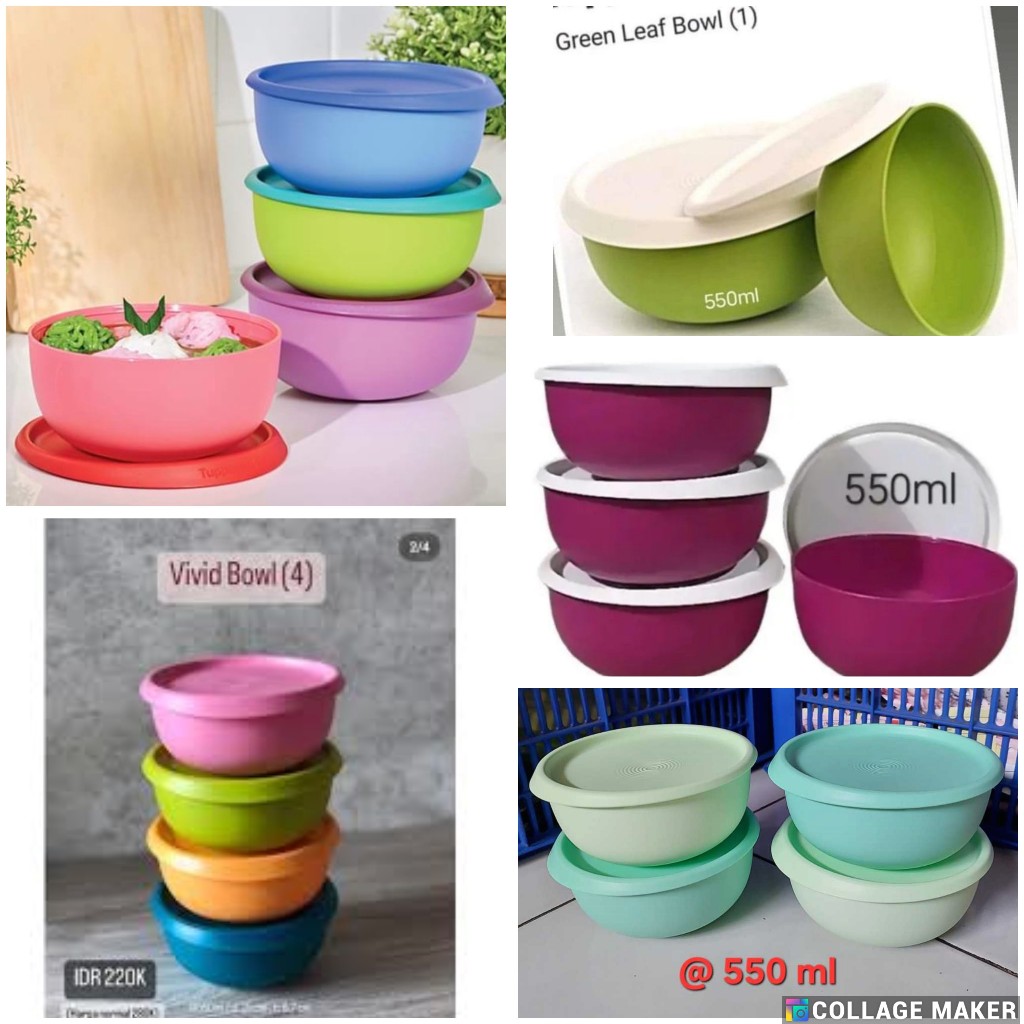 Jual vivid bowl everytime bowl Tupperware mangkok bertutup 500 ml ...