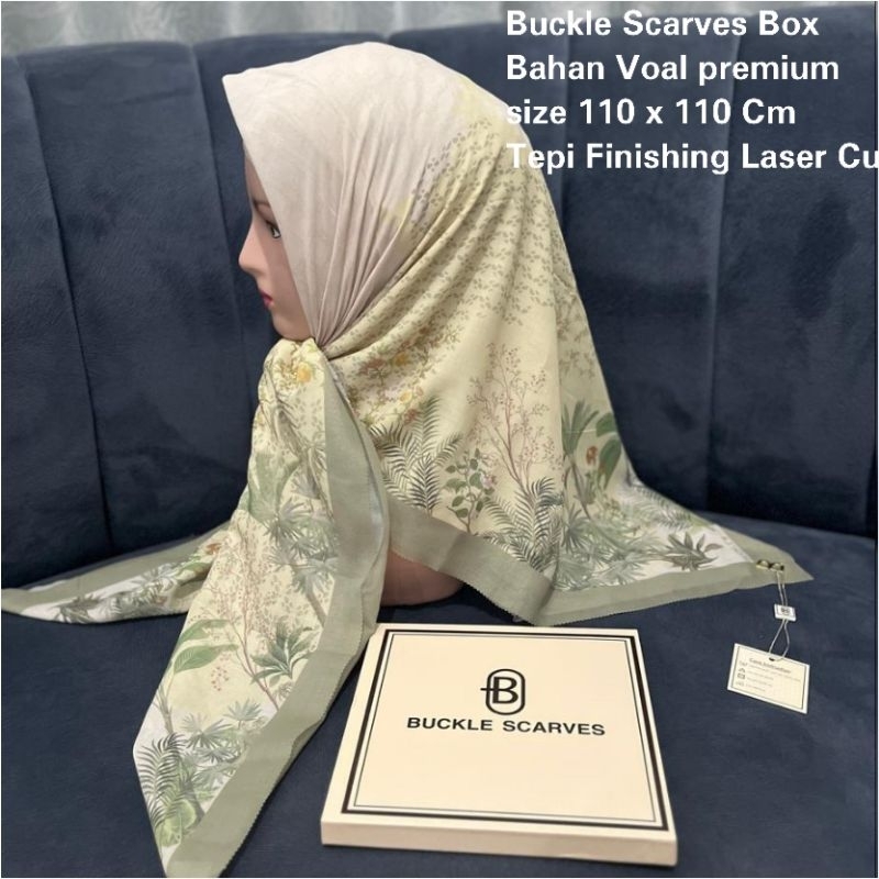 Jual HIJAB BUCKLE SCARVES KEMASAN BOX HIJAB SEGI EMPAT MOTIF TERBARU ...