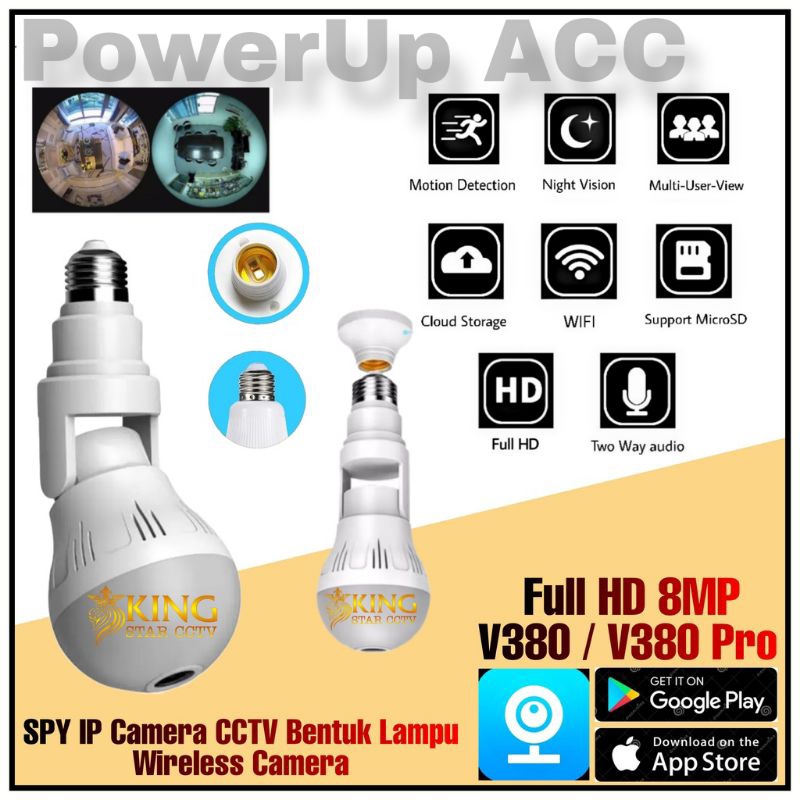 Jual Kamera Cctv Ip Wifi Hd 1080p Panoramic 360 Derajat Bentuk Lampu ...